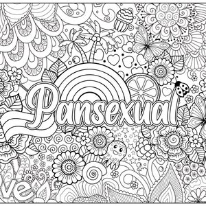 Pansexual Colouring, Pride Coloring, Printable Colouring Page ...