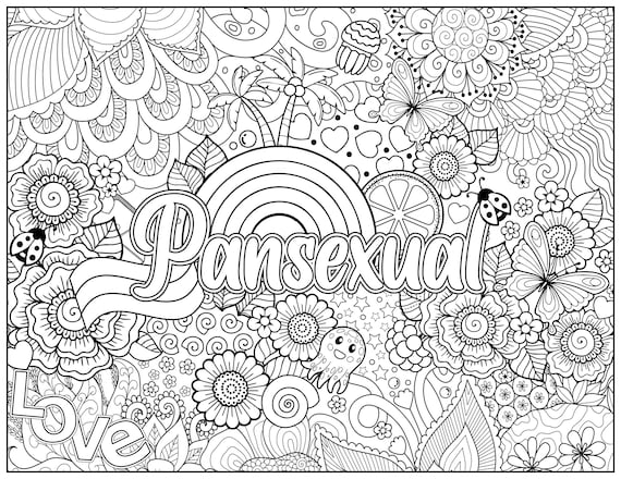 Pansexual Colouring Pride Coloring Printable Colouring Page - Etsy UK