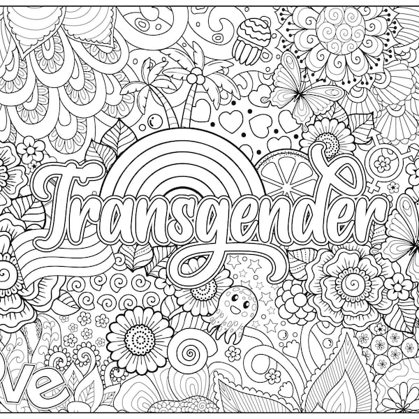Transgender Coloring Pages - Etsy