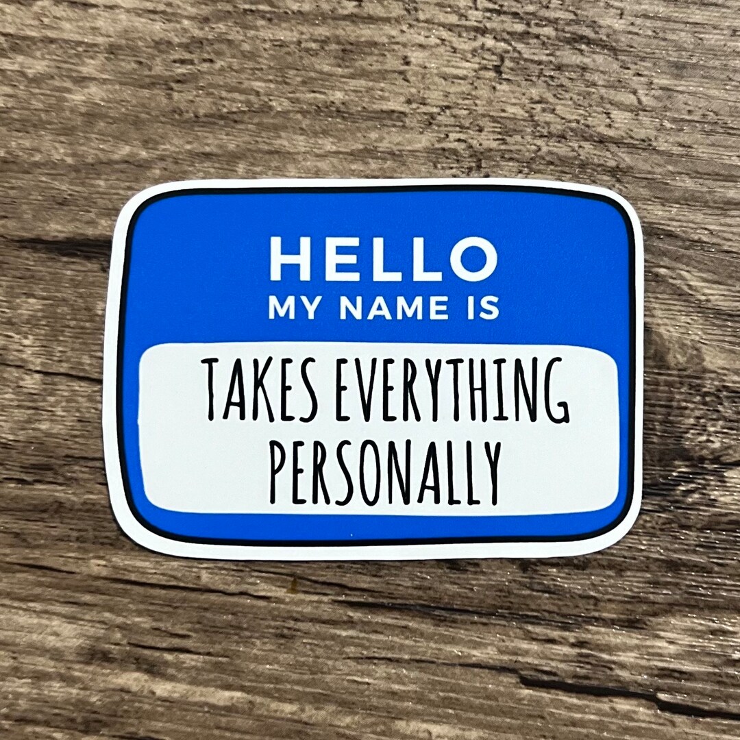 Name Tag Sticker, My Name Is, Mental Health Sticker, Personally, Gift ...