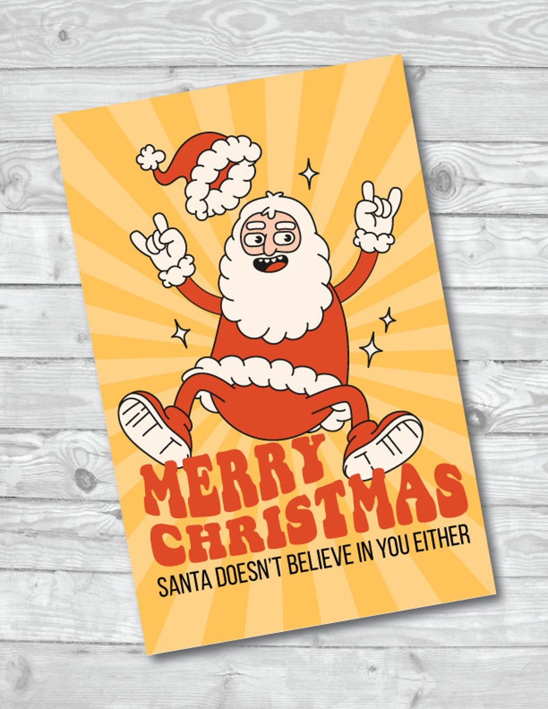 Funny Santa Card, Funny Christmas Card, Disappoint Your Parents Card ...
