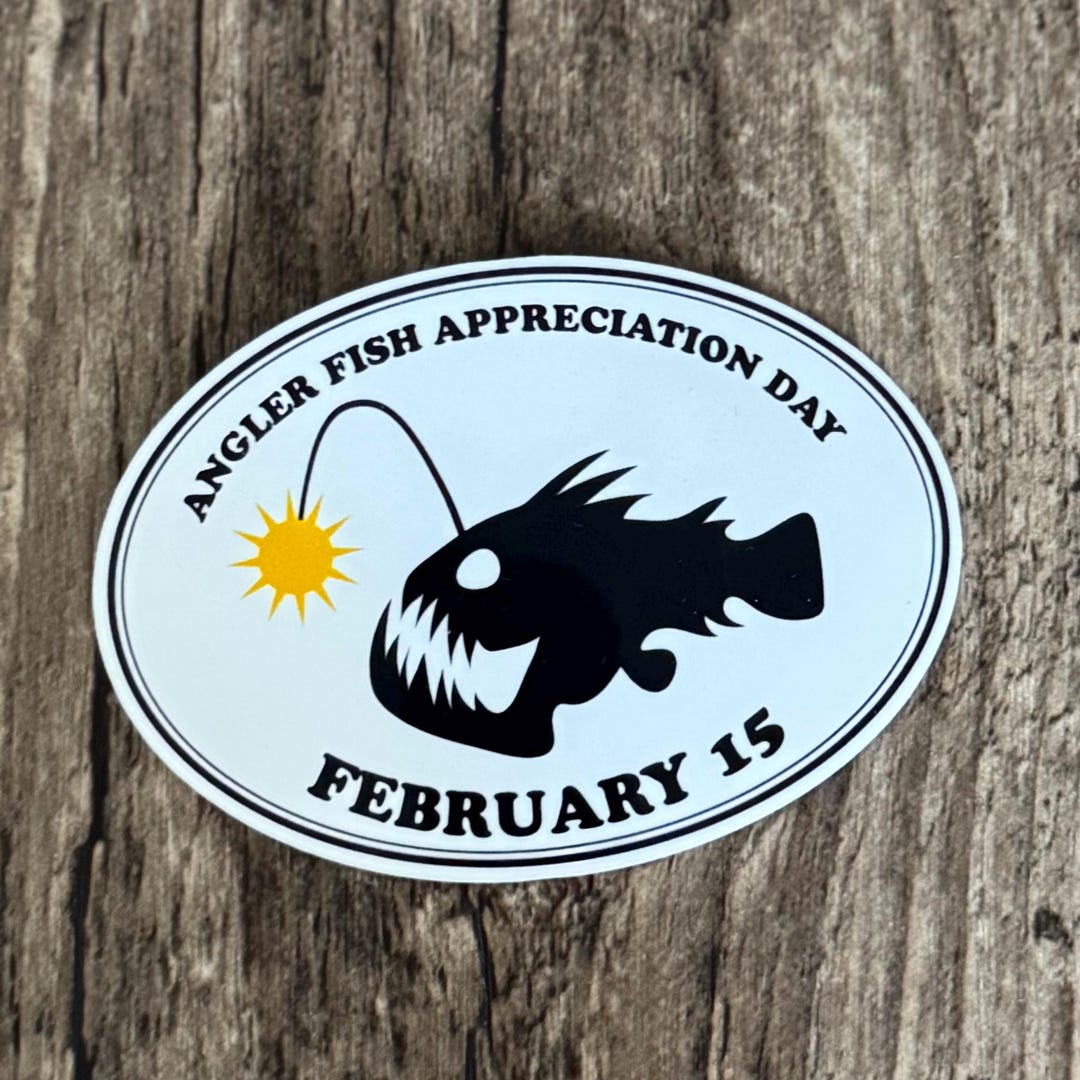 Angler Fish Sticker, Angler Sticker, Fish Sticker, Sticker Cute, Fish ...