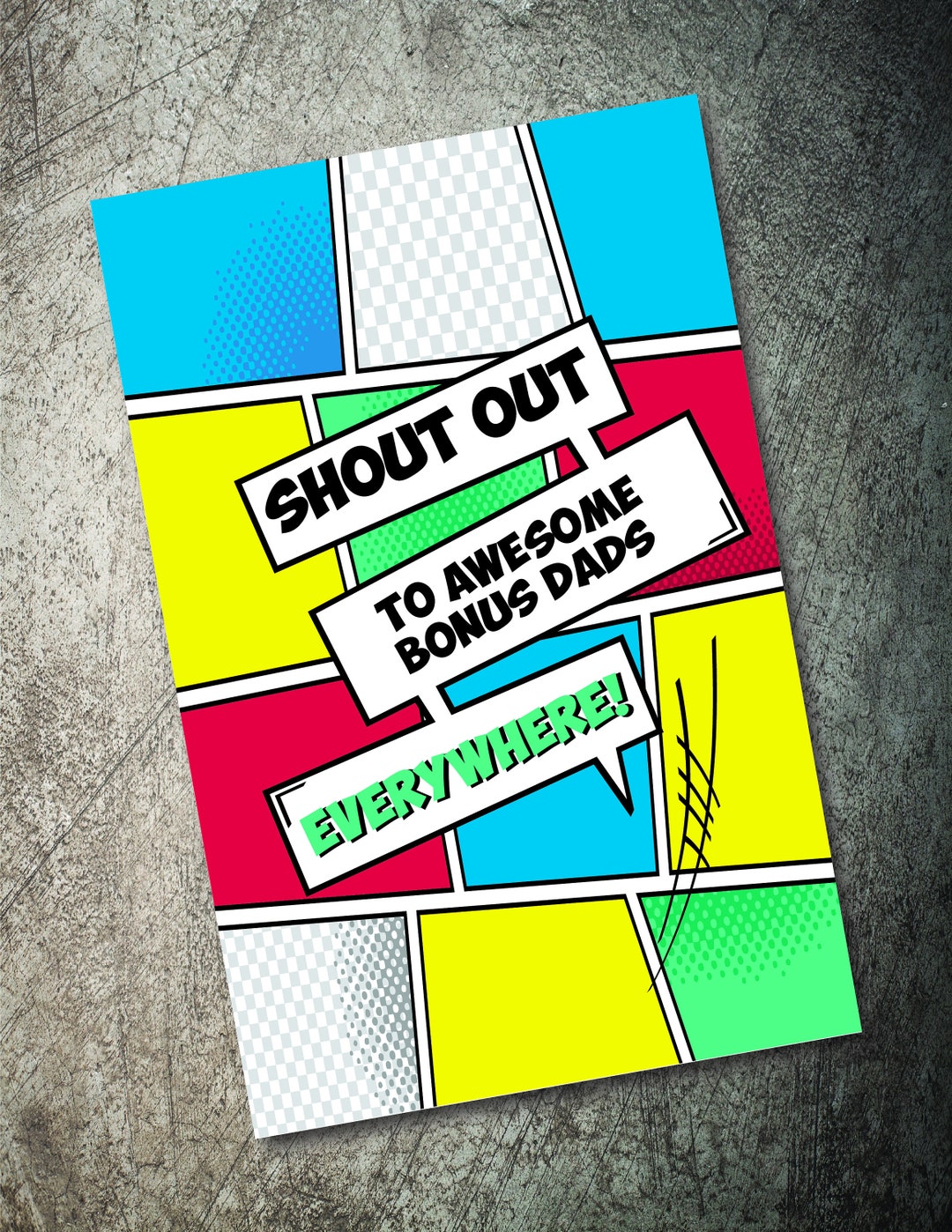 Step-father / Step Dad Graphic Novel / Digital or Mailed Father's Day ...