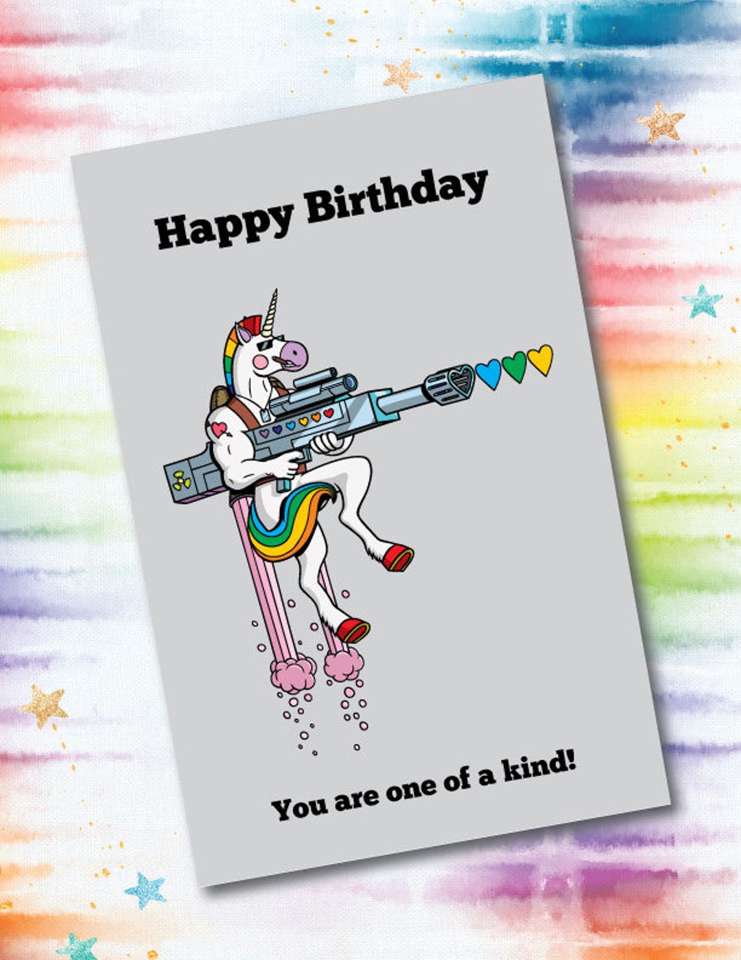 Pride Birthday Card, Greeting Card, Digital Download, Paper Card, LGBTQ ...
