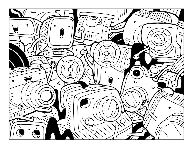 Nostalgia Coloring Page Nostalgic Coloring Pages Digital | Etsy