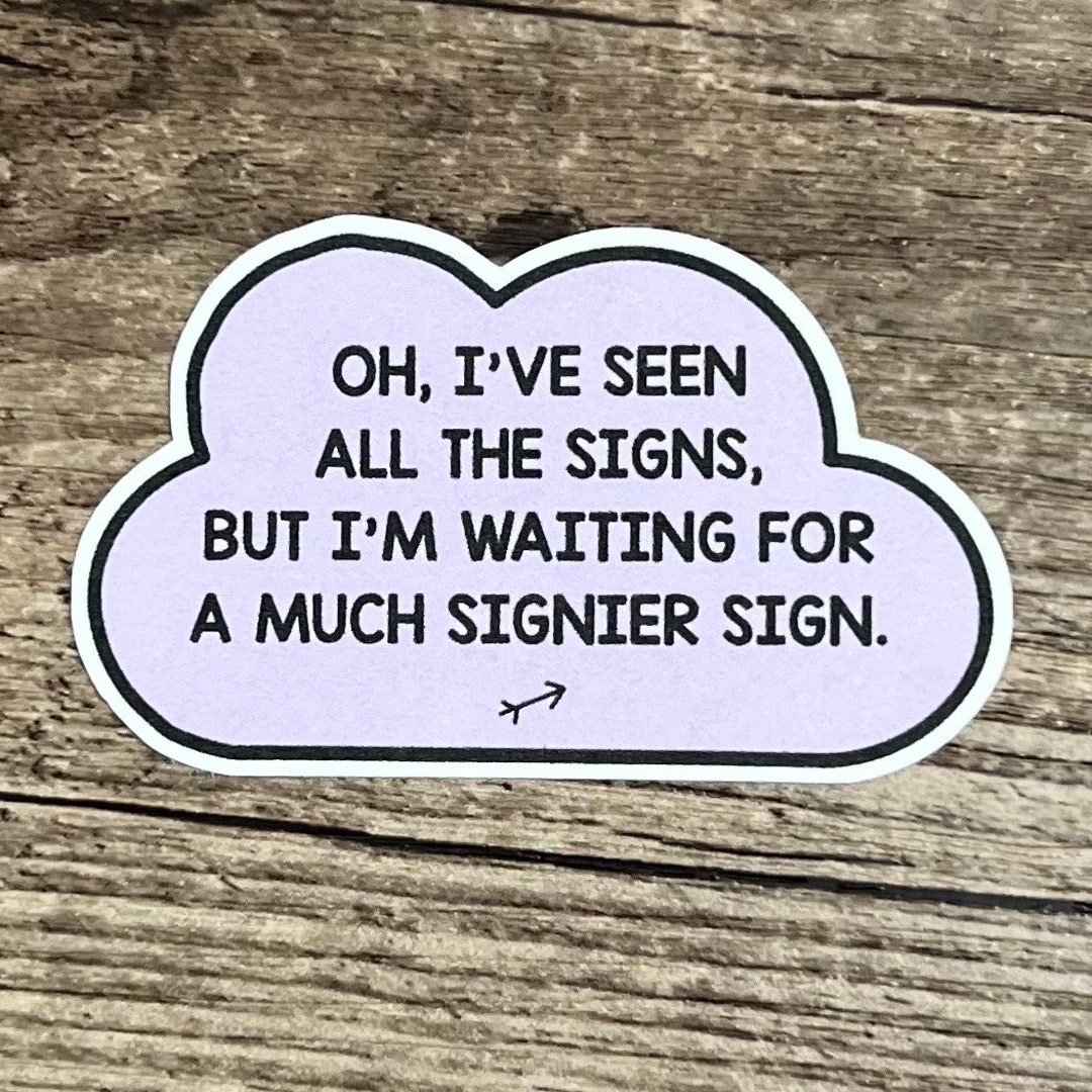 Signs Sticker, Red Flag Sticker, Die Cut Sticker, Laptop Sticker, Seen ...