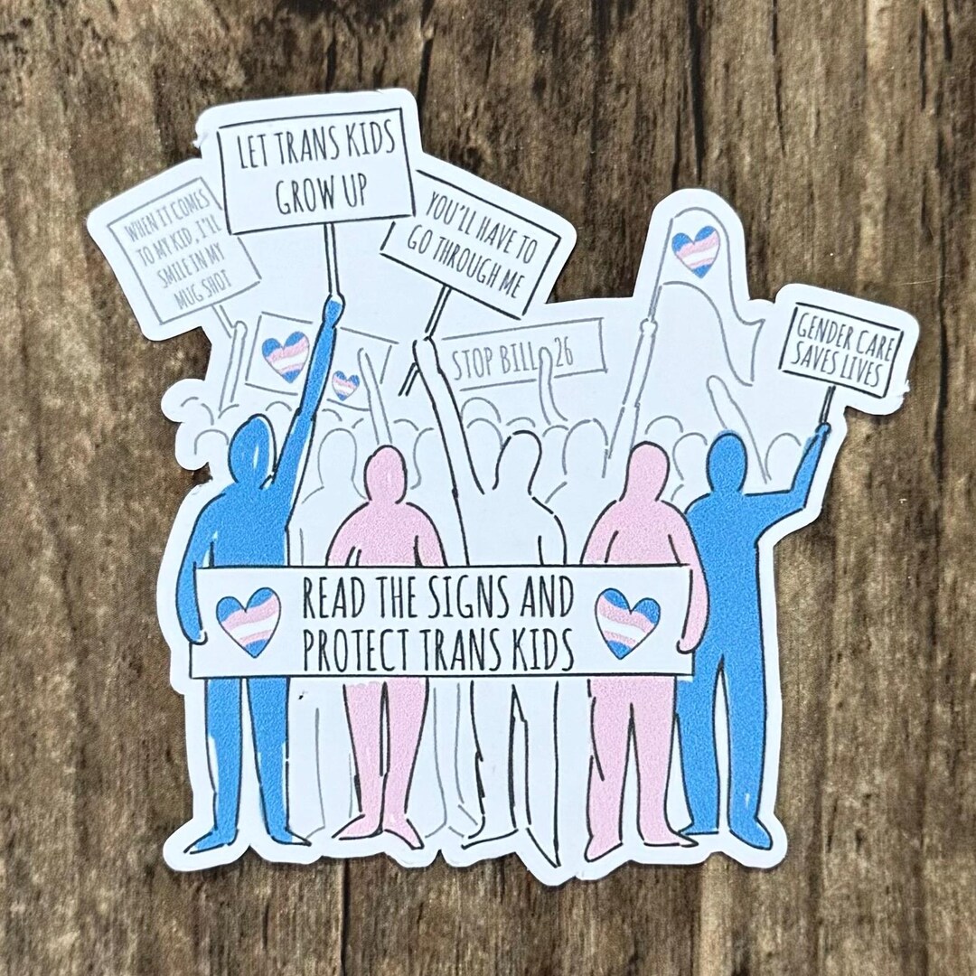 Transgender Sticker, Trans Sticker, Protest Sticker, Support Sticker ...