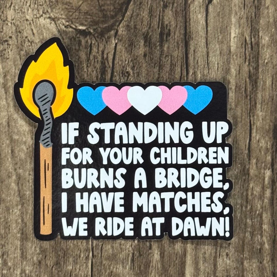Ride at Dawn Sticker, Protect Trans Kids, Trans Rights Sticker, Ally ...