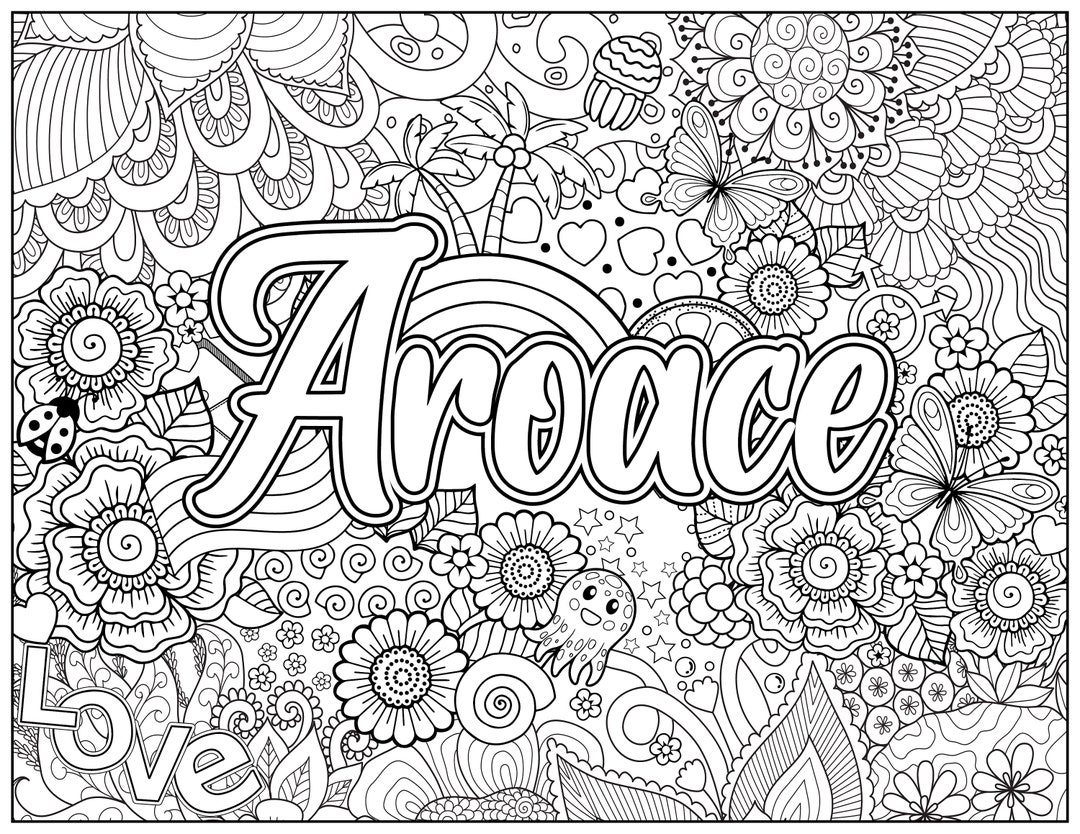 Aroace Colouring, Pride Coloring, Printable Colouring Page, Printable ...