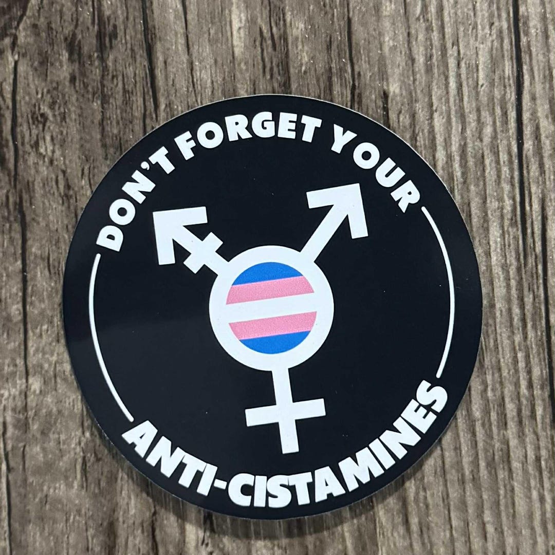 Cistamines Sticker, Hormone Replacement Sticker, Trans Flag, Trans Meds ...