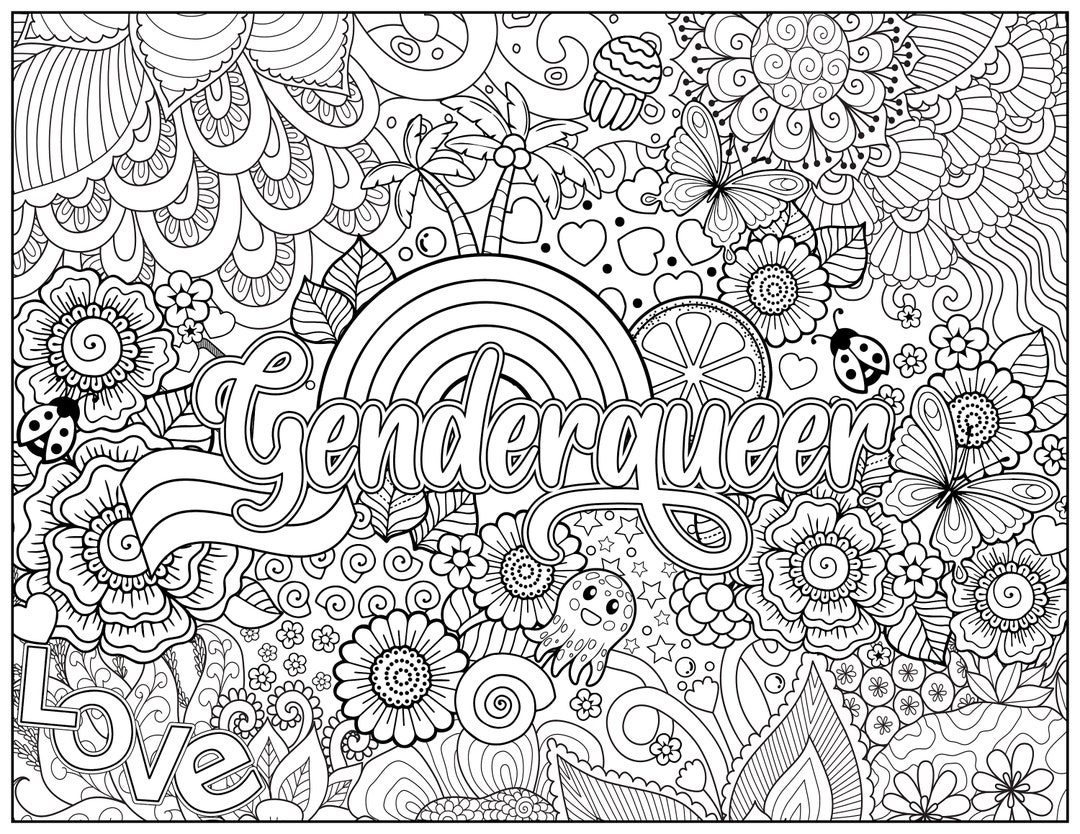 Pride Colouring, Pride Coloring, Printable Colouring Page, Printable ...