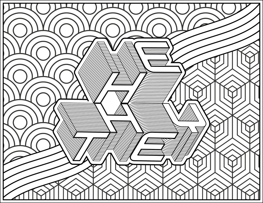 Pronoun Colouring, Pride Coloring, Printable Colouring Page, Printable ...