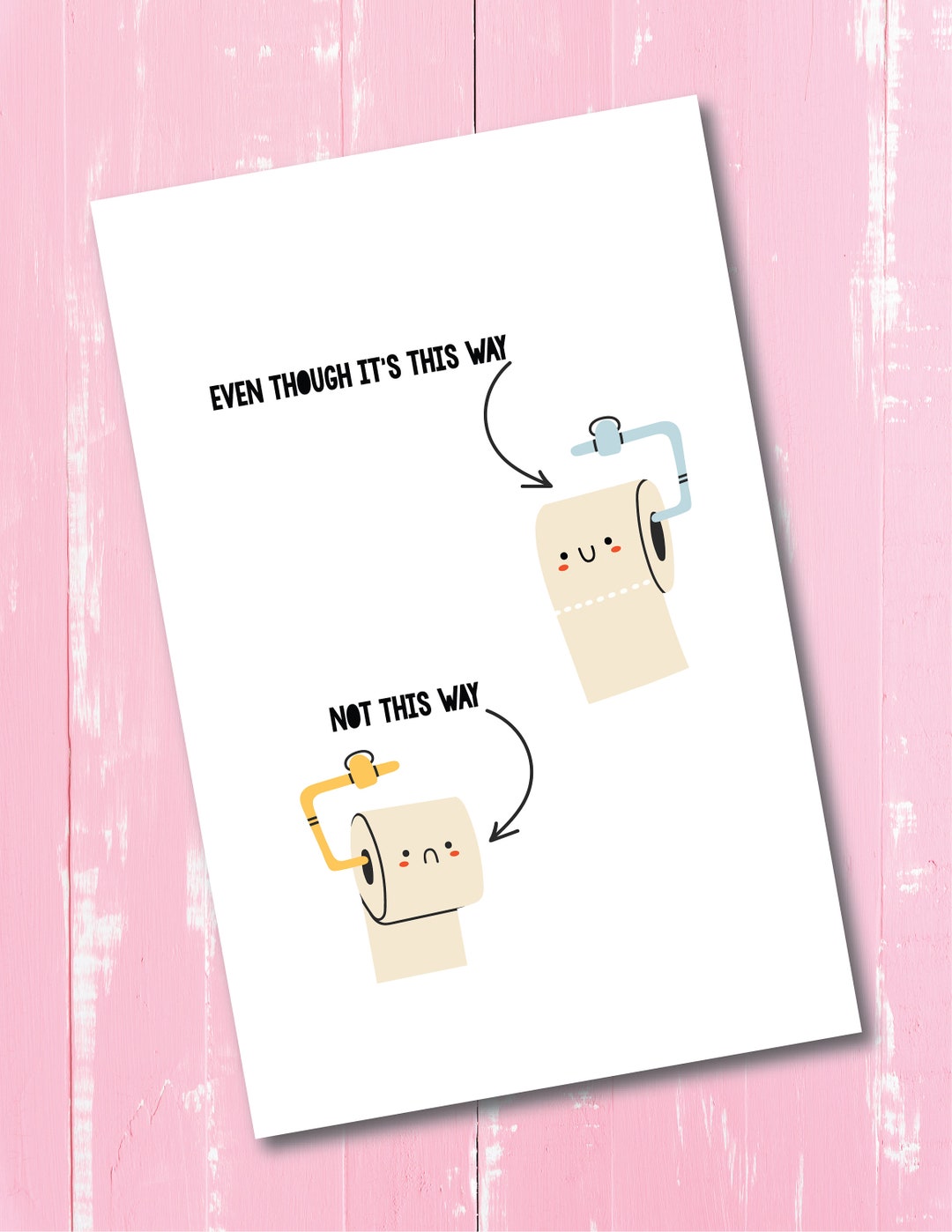 Toilet Paper Card, Funny Valentine Card, Valentine's Day, Love, Card ...