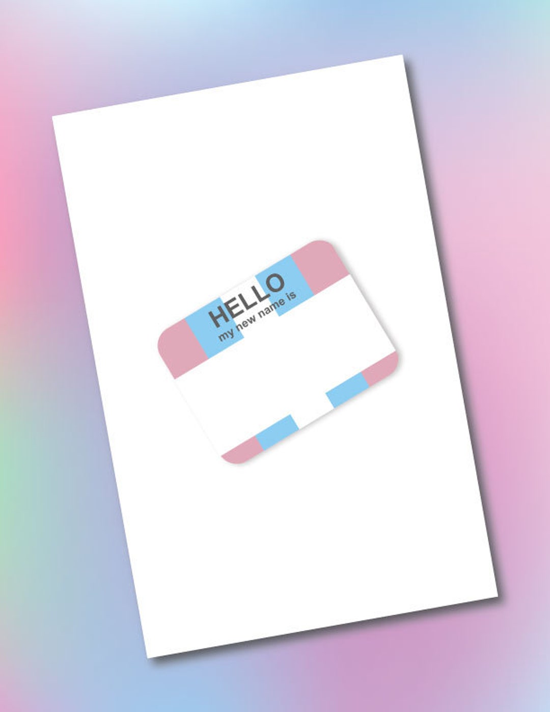 Transgender Card, Greeting Card, Digital Download, Paper Card, Trans ...