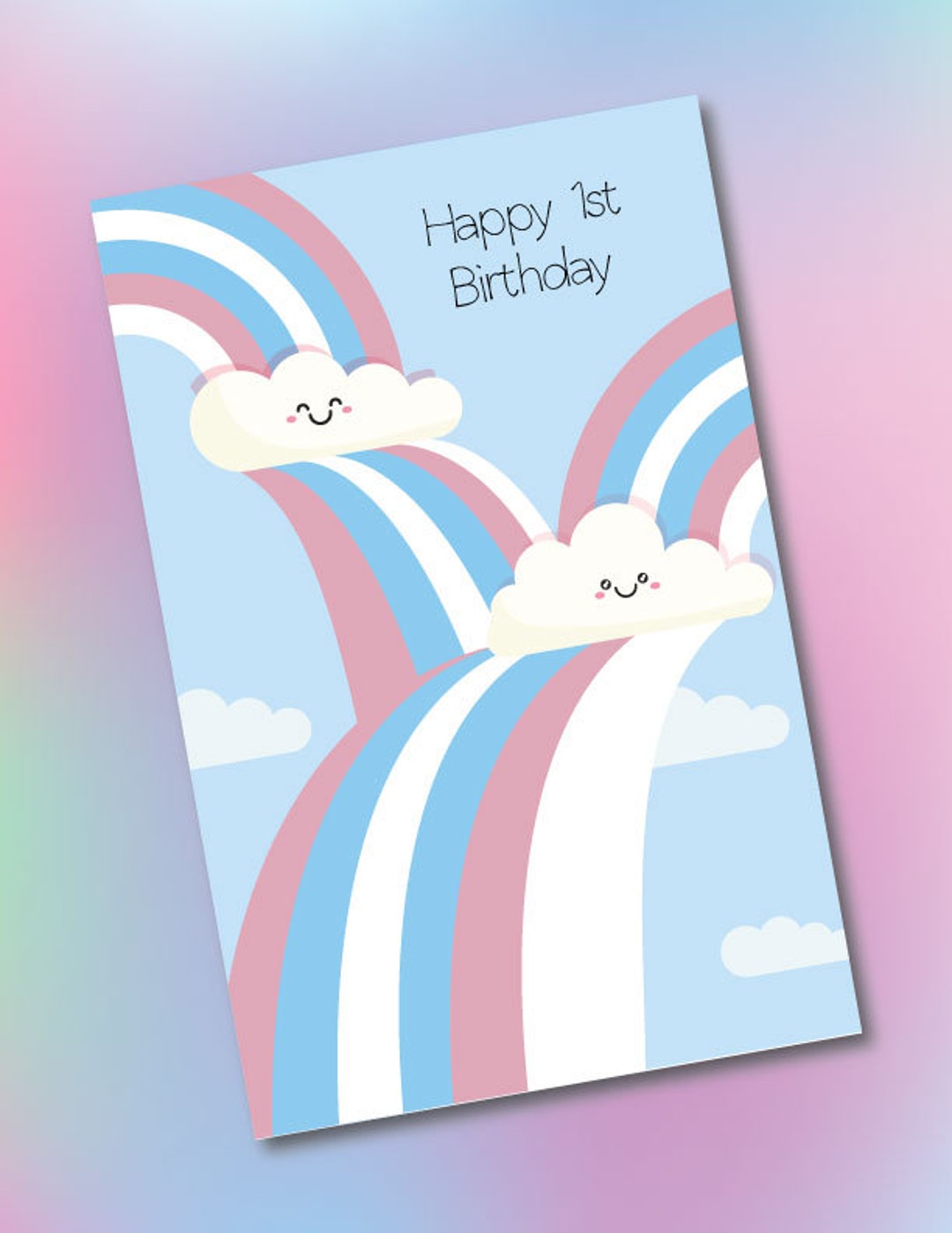 Transgender Card, Greeting Card, Digital Download, Paper Card, Trans ...