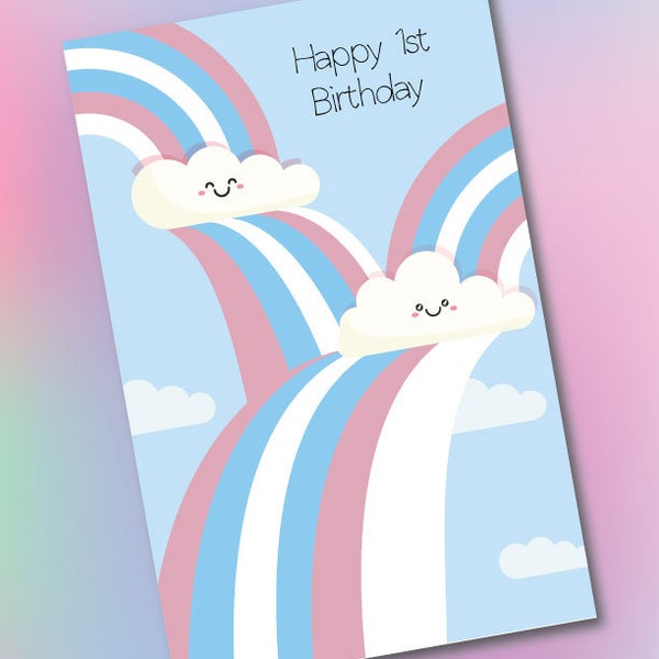 Trans Birthday Card - Etsy