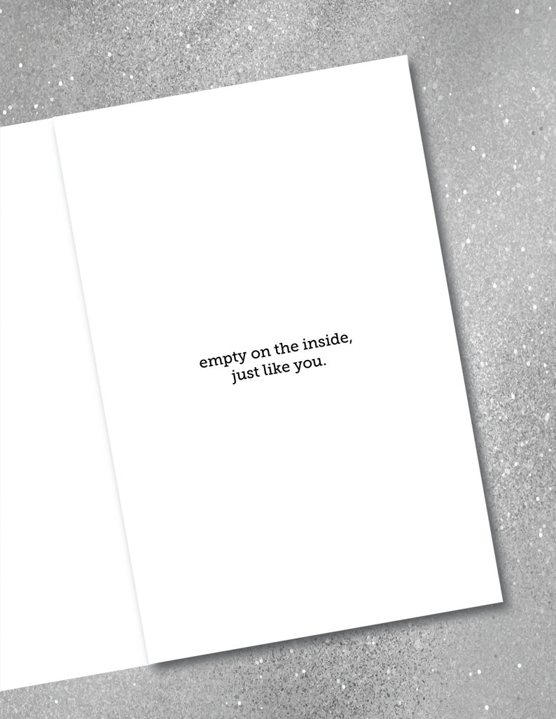 Funny Birthday Card Dark Humor Card Paper Card Digital - Etsy