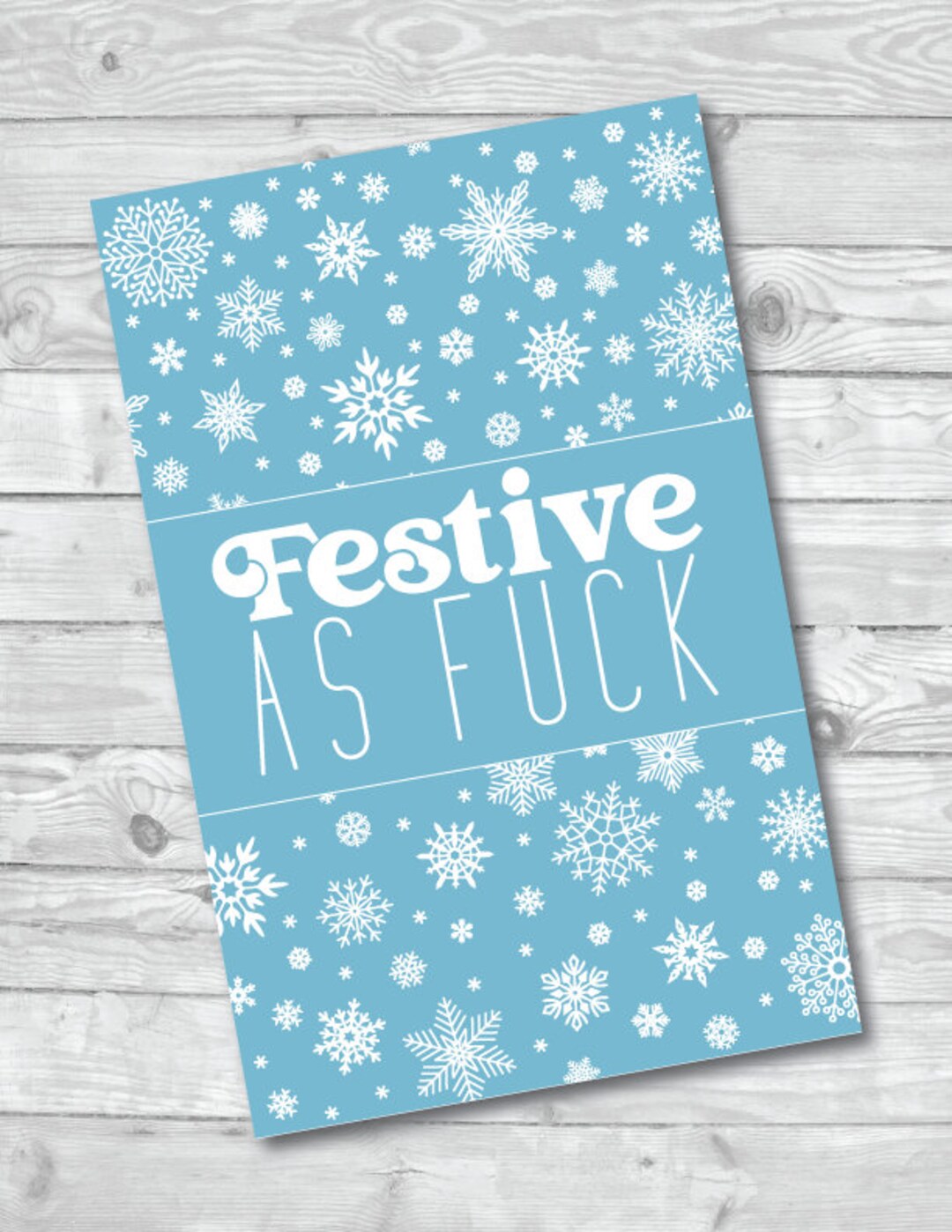 Festive AF Card, Funny Christmas Card, Funny Christmas, Funny Holiday ...