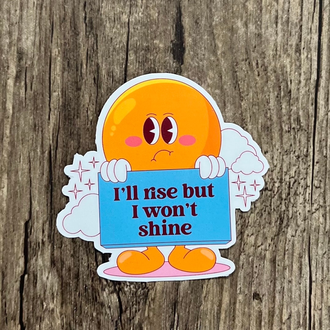 Grumpy Sticker, Retro Sticker, Retro Sticker, Die Cuts, Laptop Sticker ...