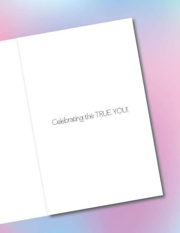 Transgender Card Greeting Card Digital Download Paper Card - Etsy