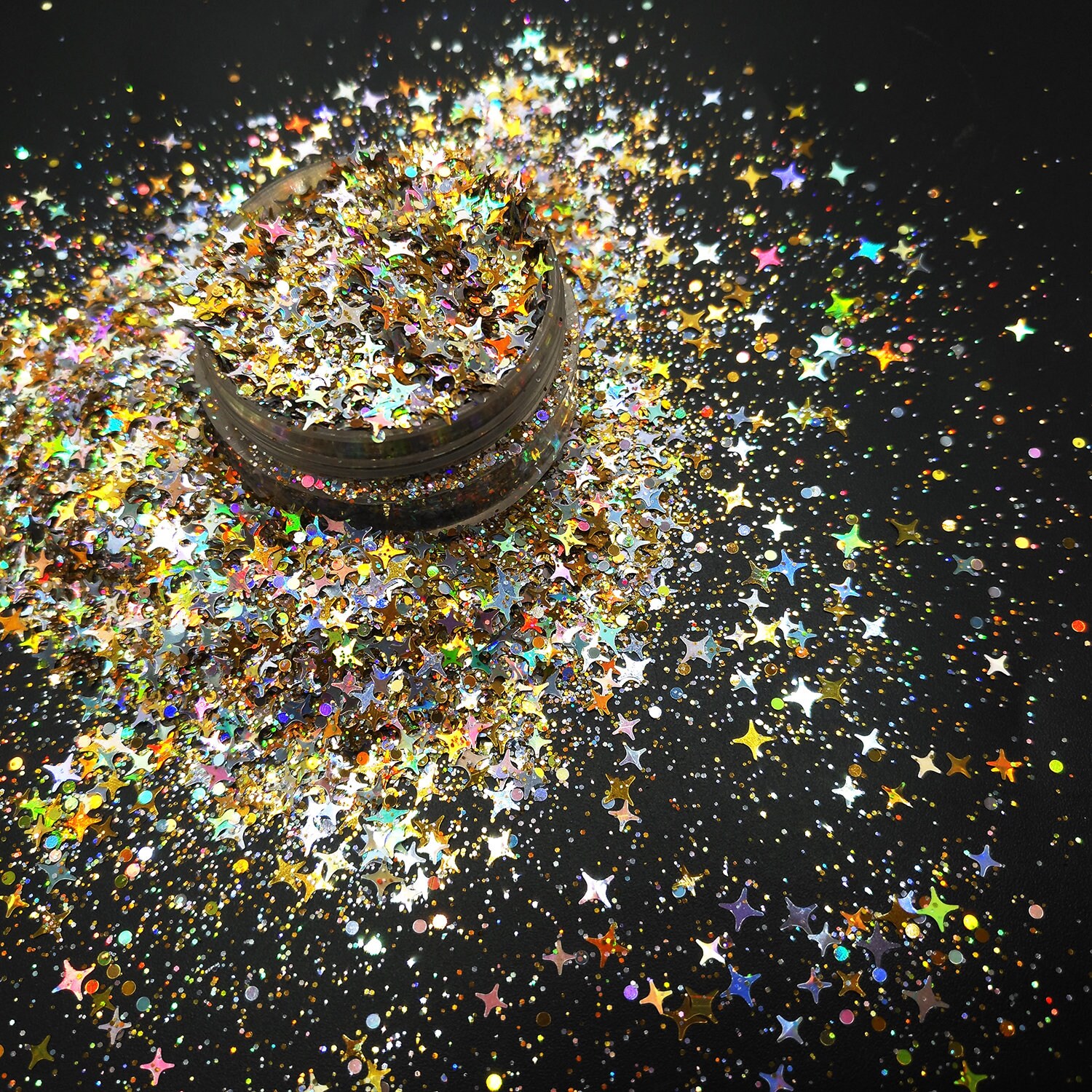 Mix Glitter Holographic Laser Gold&Silver Color Four Angle | Etsy