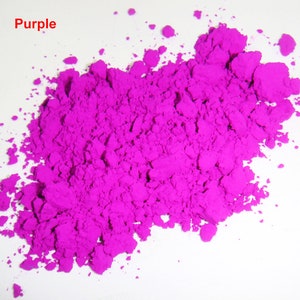 6 NEON Colors Fluorescent Phosphor Pigment Powder for Nail Polish ...