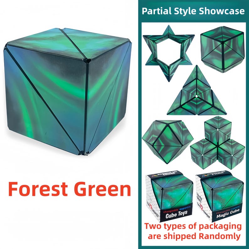 3D Magnetic Shape Shifting Puzzle Cube|fidget Block Toy for Kids Teen ...