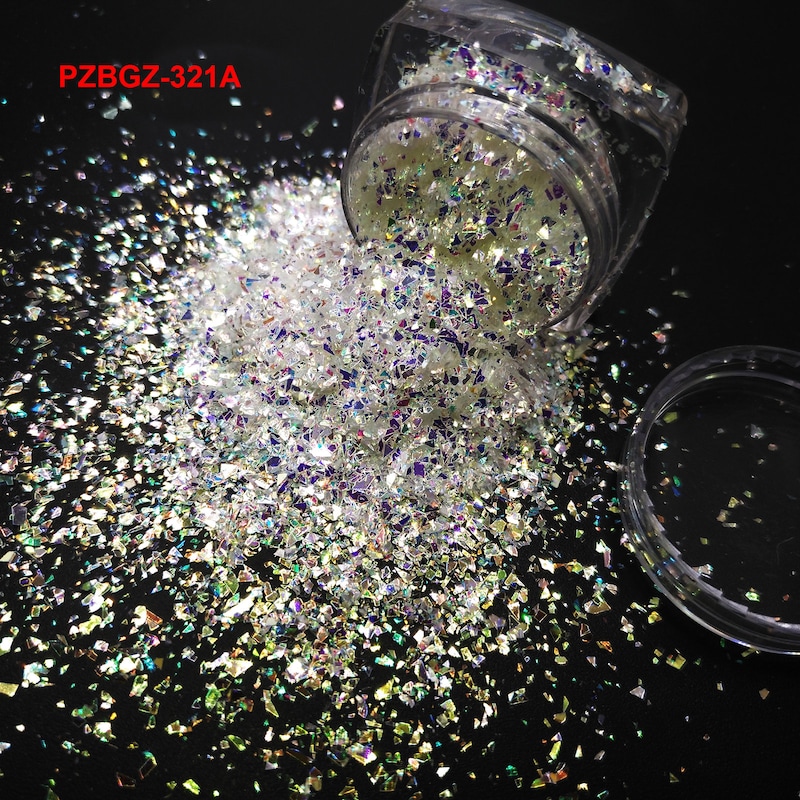Iridescent White Glitter - Etsy