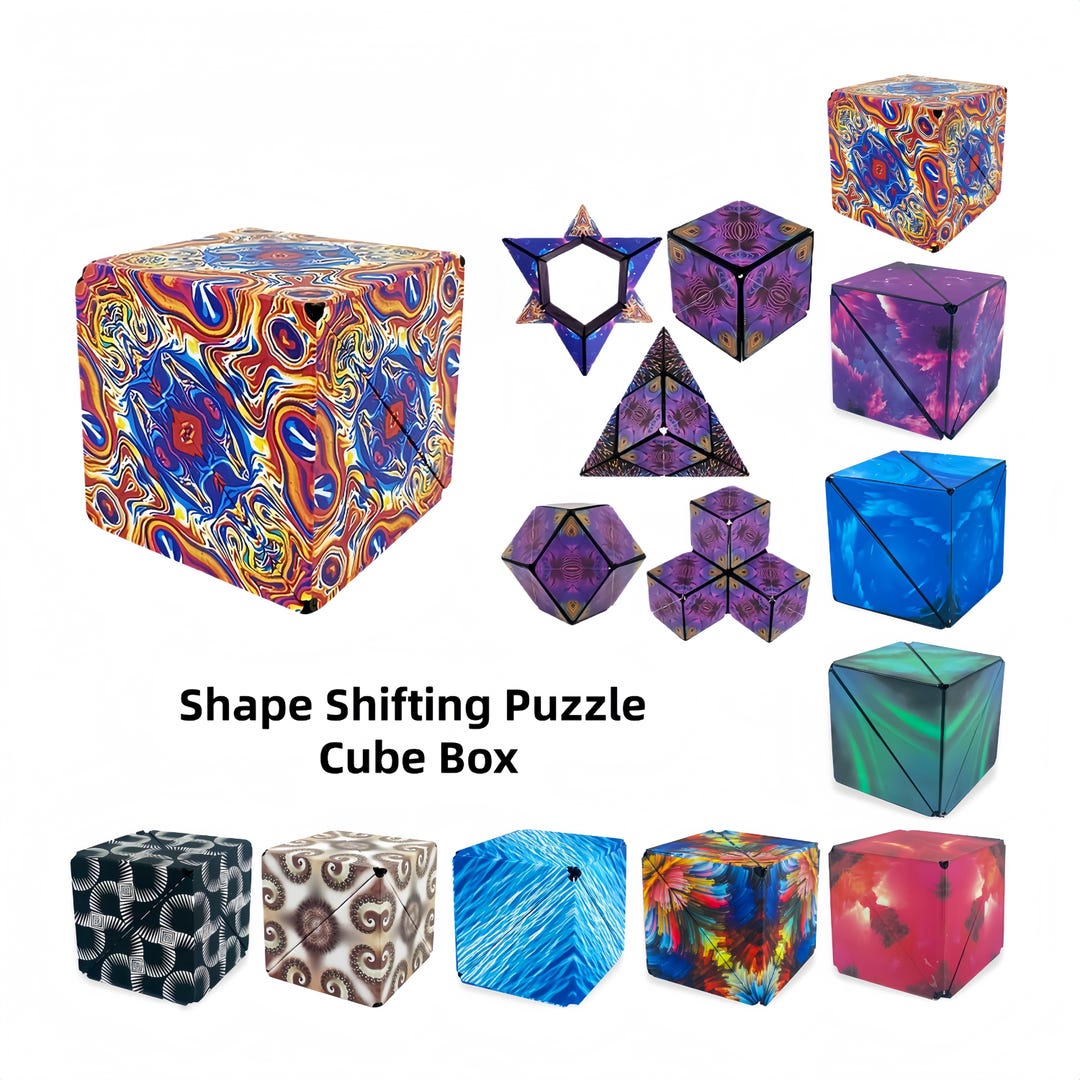 3D Magnetic Shape Shifting Puzzle Cube|fidget Block Toy for Kids Teen ...
