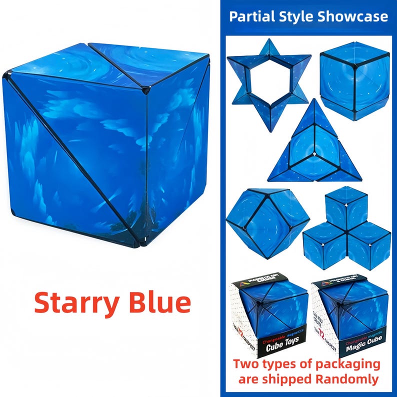 3D Magnetic Shape Shifting Puzzle Cube|fidget Block Toy for Kids Teen ...