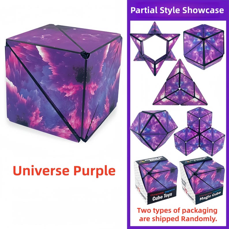 3D Magnetic Shape Shifting Puzzle Cube|fidget Block Toy for Kids Teen ...