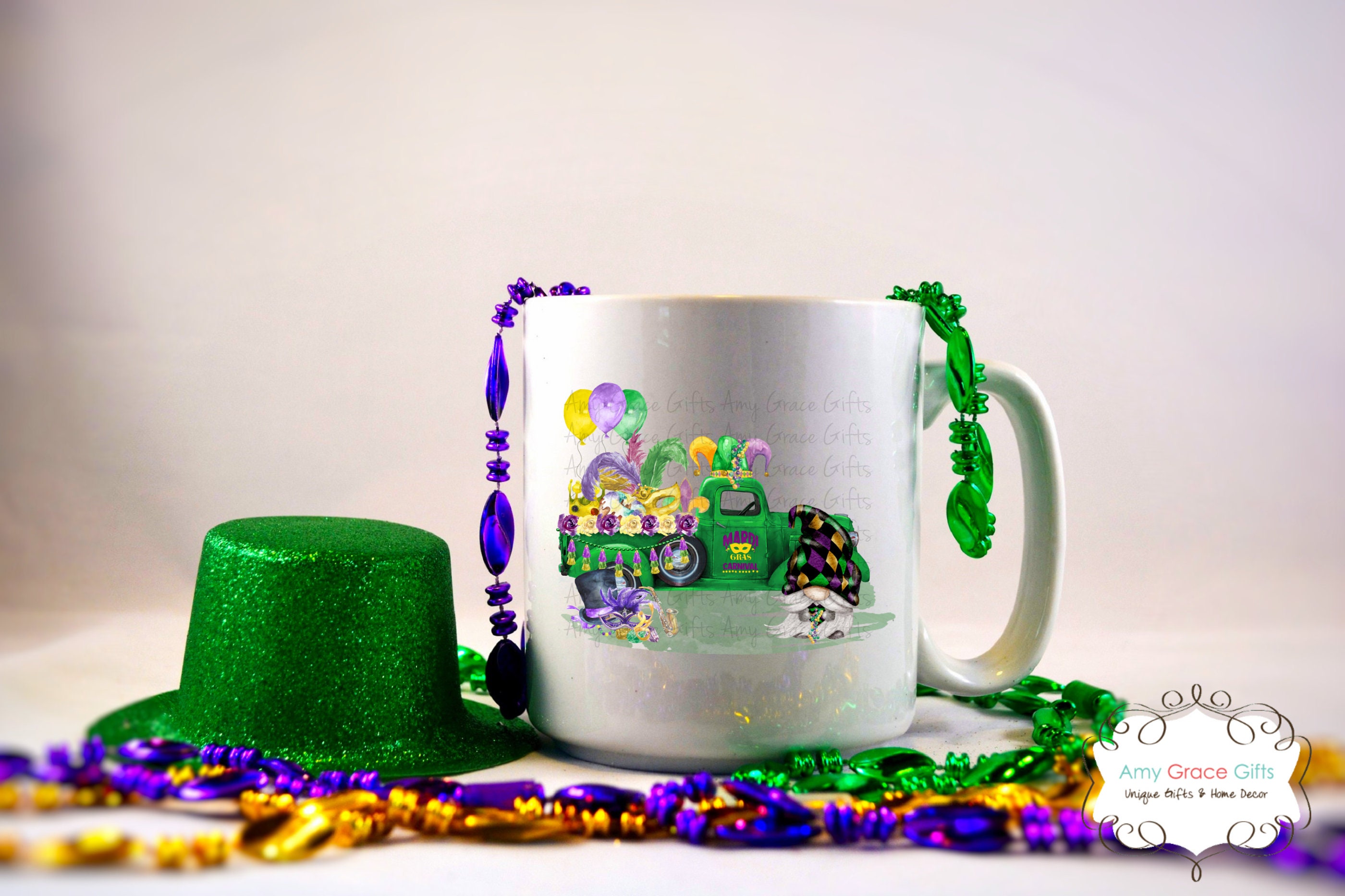 Mardi Gras Gnome Truck Clipart Digital Design Sublimation - Etsy