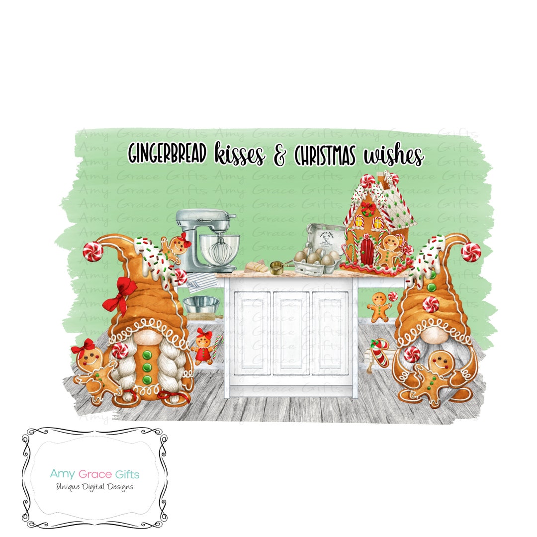 Gingerbread Christmas Gnomes, Baker Recipe, Clipart, Digital Design ...