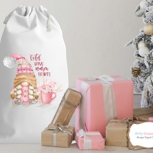 Boho Gnome Pink, Winter Christmas, Clipart, Digital Design, Instant ...