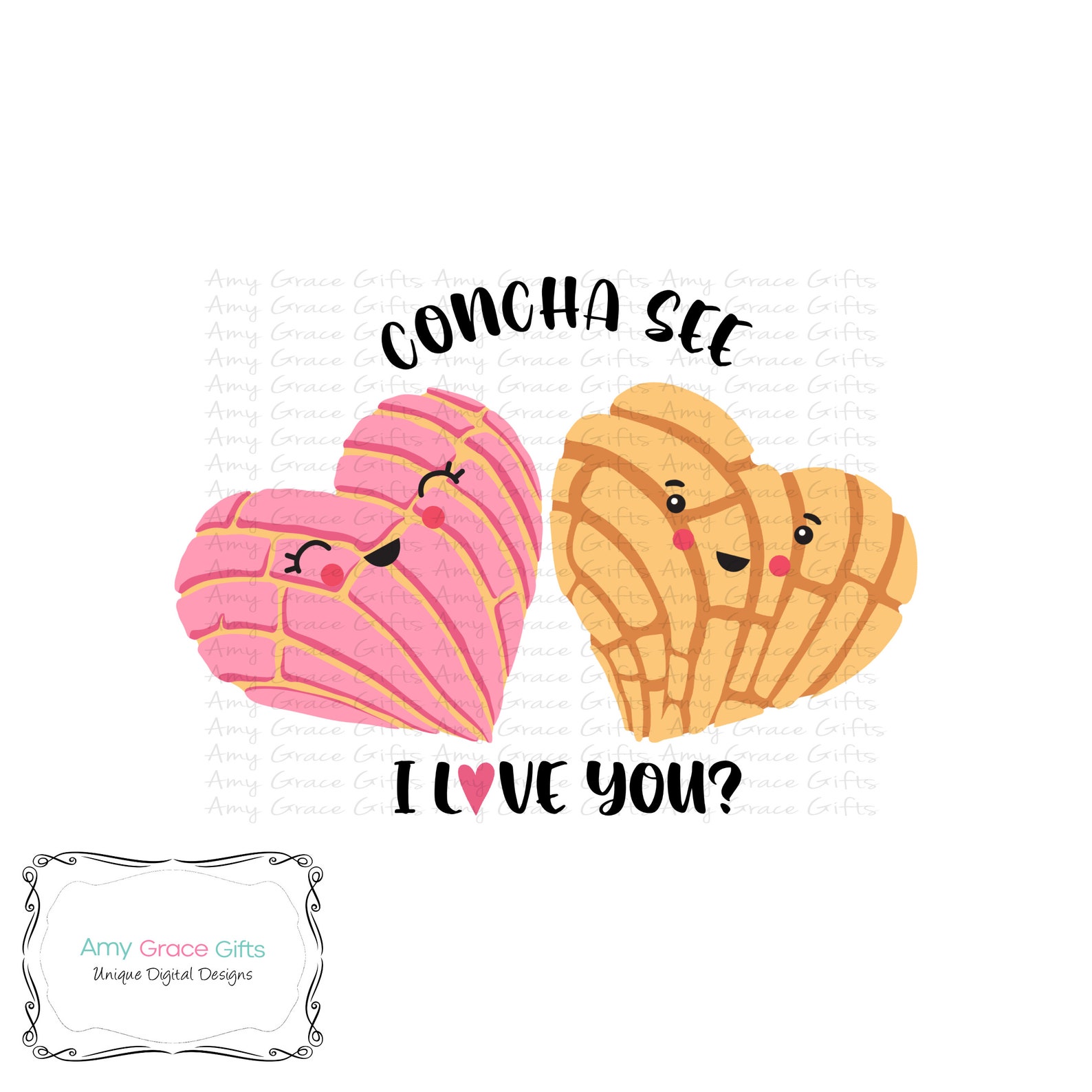 Concha Heart Pan Dulce, Clipart, Sublimation, Digital Design, PNG ...
