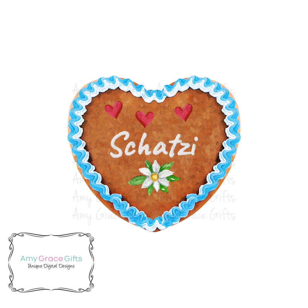 German Gingerbread Heart Cookie, Lebkuchen Herz, Sweetheart, Clipart ...