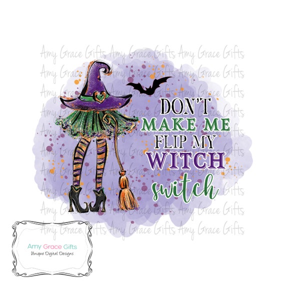 Witch Switch Halloween Clipart Digital Design Printable - Etsy
