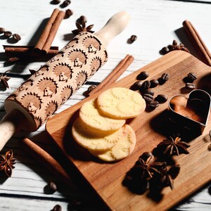 Hedgehog Embossing Rolling Pin – Laser Engraved Cookie Roller - Etsy