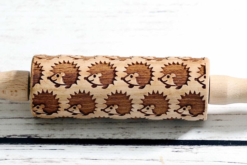 Hedgehog Embossing Rolling Pin – Laser Engraved Cookie Roller - Etsy