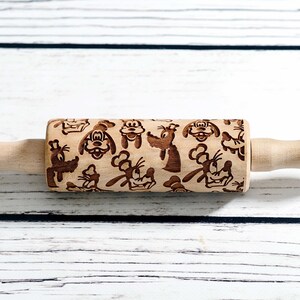 Goofy - Mini Rolling Pin, Embossing Rolling Pin, Laser Engraved Rolling ...