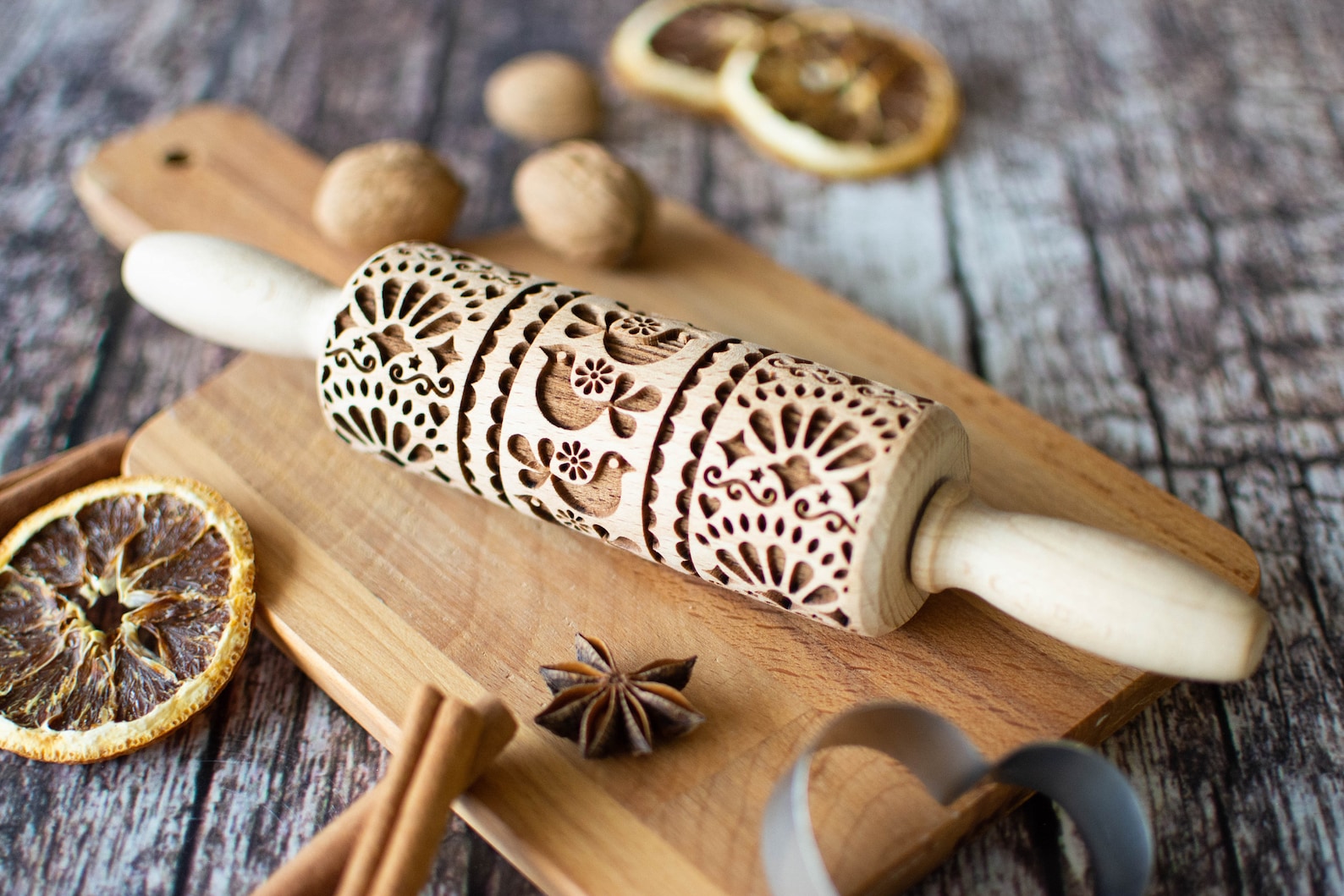 Mexican Folk Pattern Mini Rolling Pin Embossing Rolling - Etsy