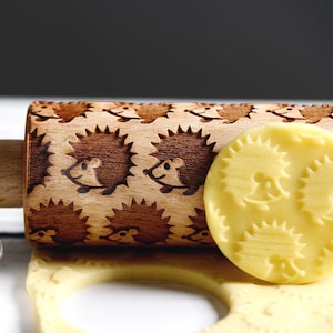 Hedgehog Embossing Rolling Pin – Laser Engraved Cookie Roller - Etsy