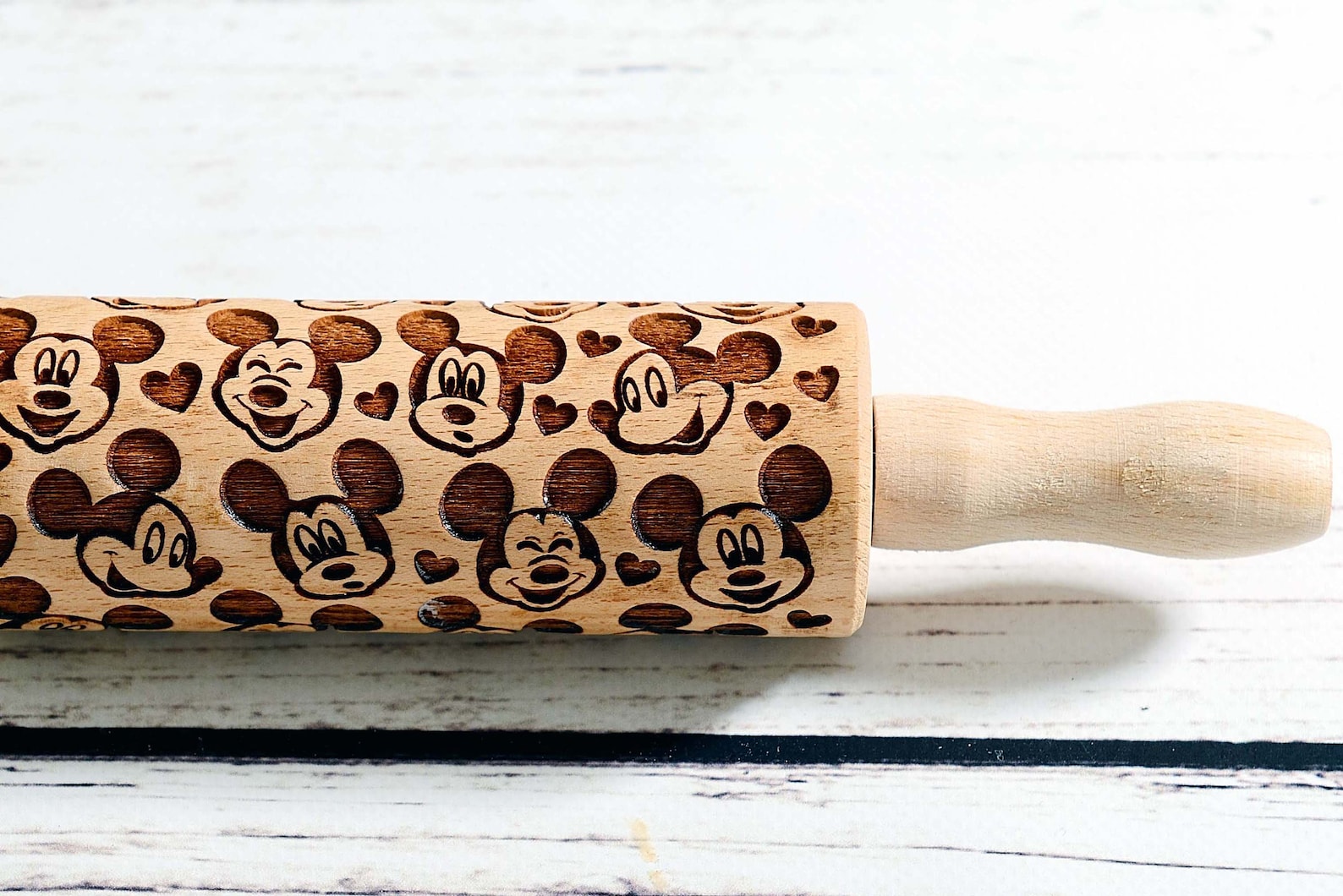 Mickey Mouse Mini Rolling Pin Embossing Rolling Pin Laser | Etsy