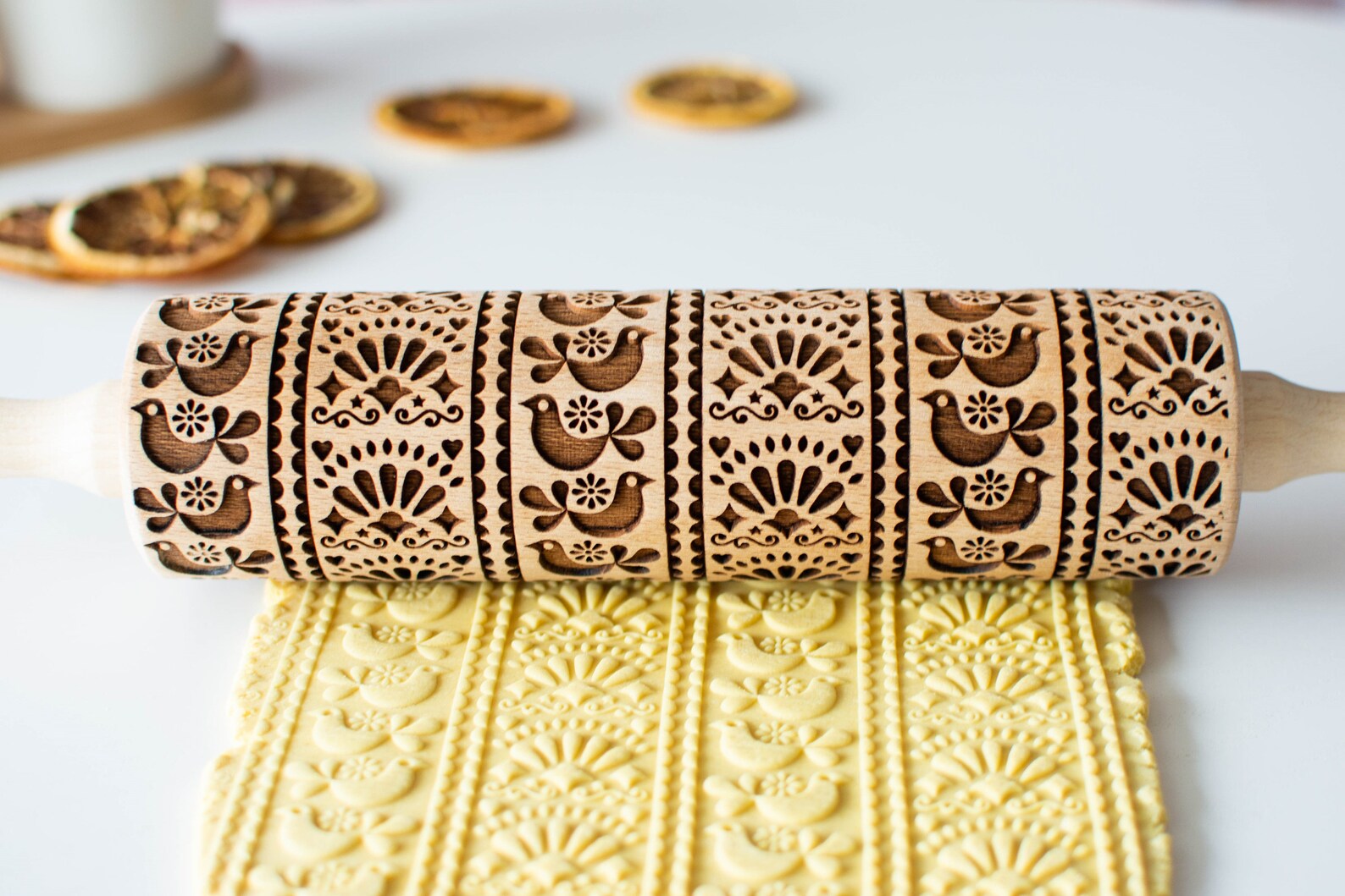 Mexican Folk Pattern Embossing Rolling Pin – Cookie Decorating - Etsy