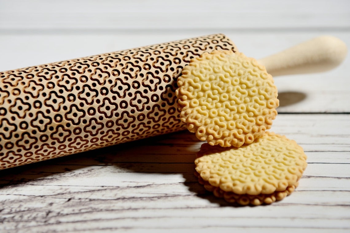 Embossing Rolling Pin Oriental Pattern Cookies Decorating - Etsy