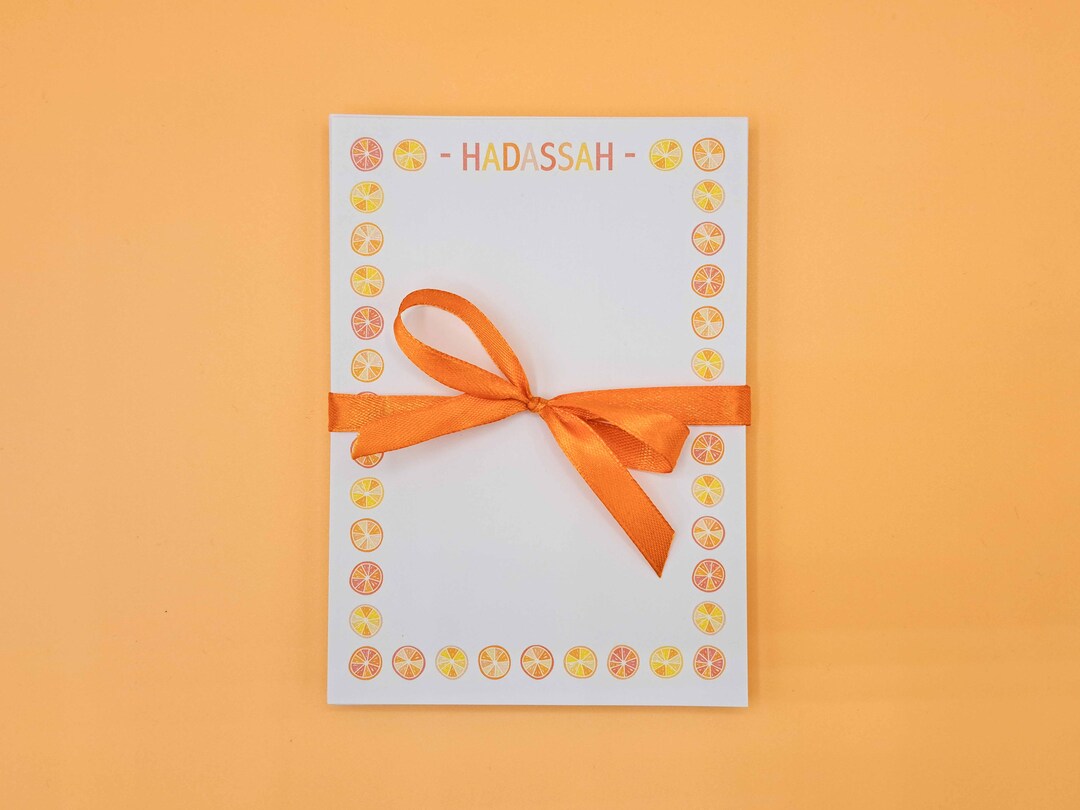 Personalised Notepad With Citrus Slice Border, A6 Notepad, Desk Notepad ...