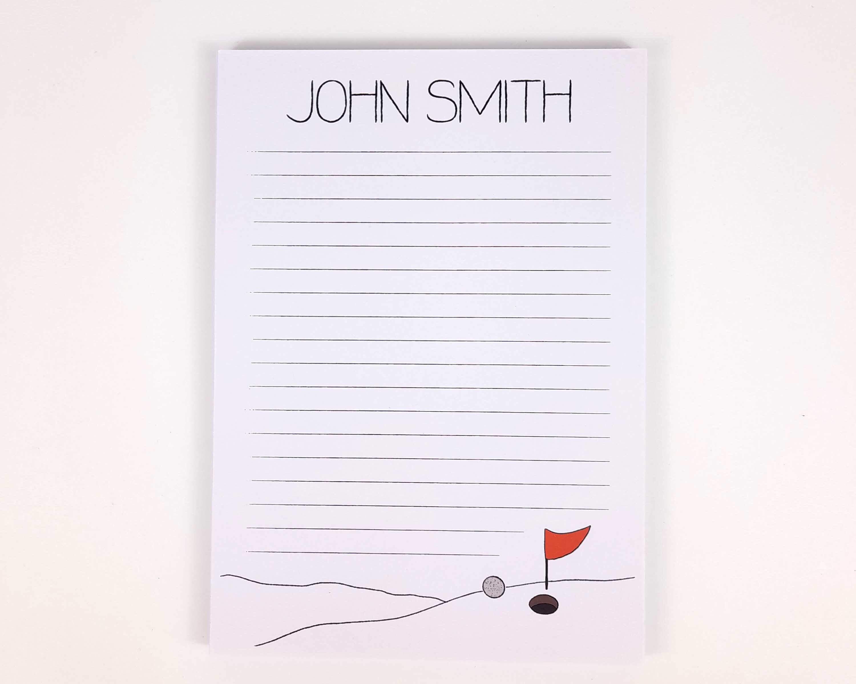 Personalised Golf Themed Notepad A5 or A6 Desk Notepad - Etsy Ireland