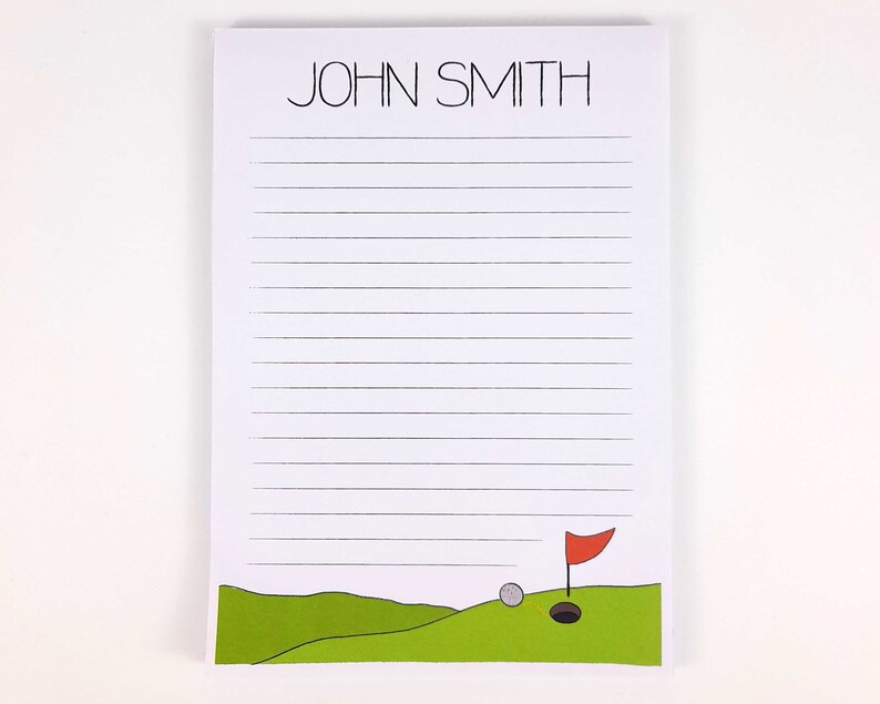Personalised Golf Themed Notepad A5 or A6 Desk Notepad - Etsy Ireland