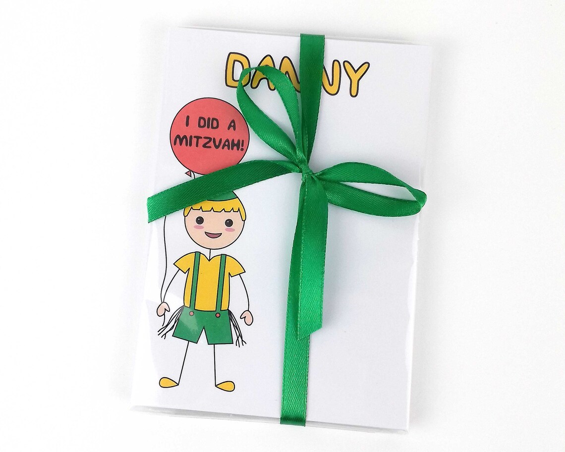Mitzvah Note Customised Notepad Personalised Jewish Kids - Etsy
