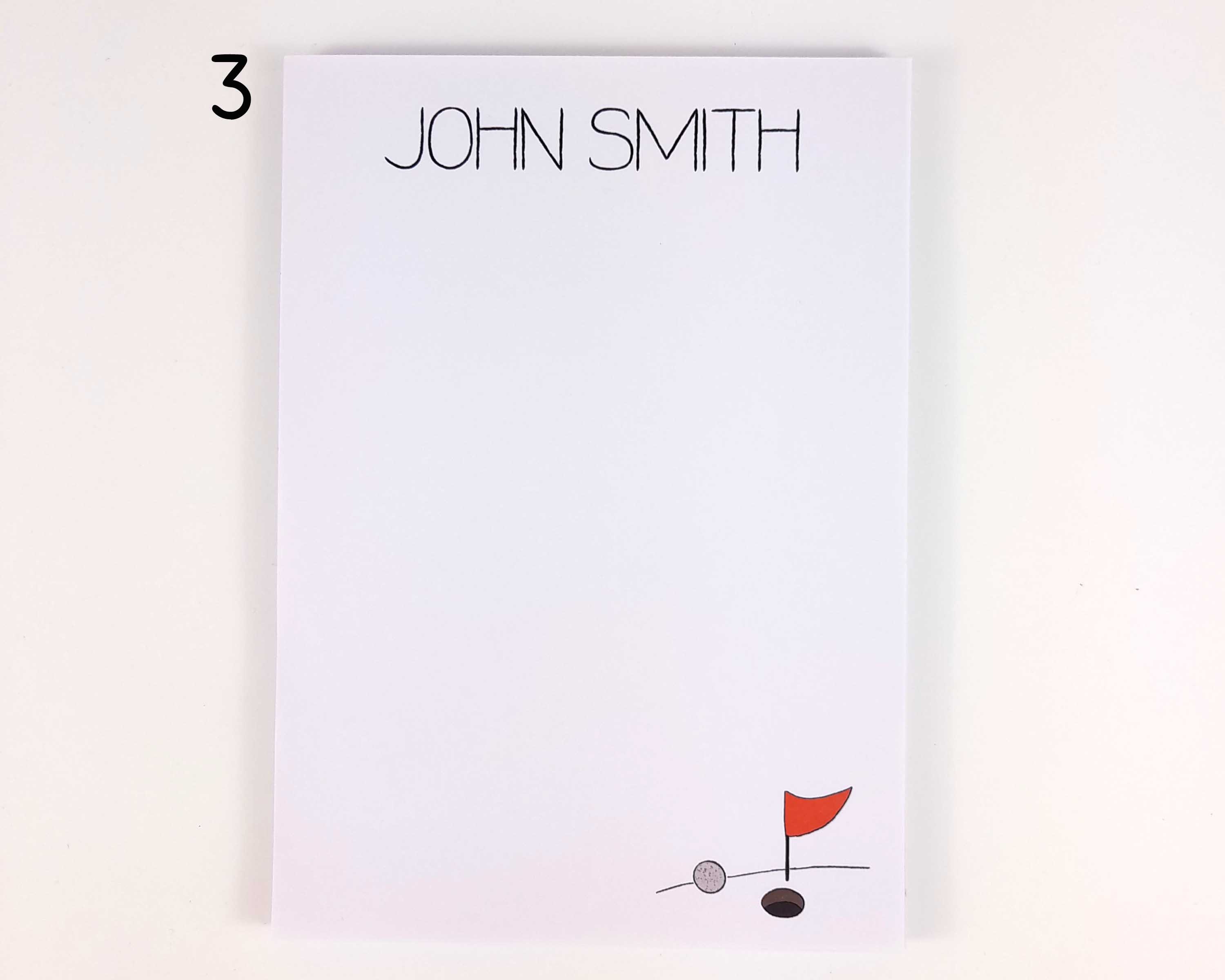 Personalised Golf Themed Notepad A5 or A6 Desk Notepad - Etsy Ireland
